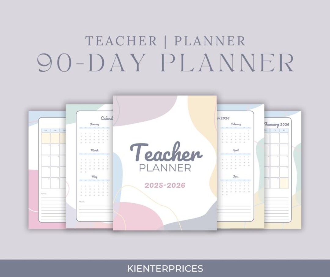 2025–2026 Digital Teacher Planner | Colorful Aesthetic | Printable PDF ...