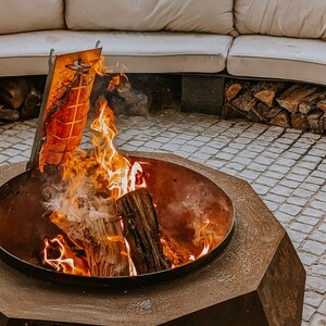 Steel Firepit 'diamond', Fire Pit, Firewood, Campfire, Outdoor, Grill ...