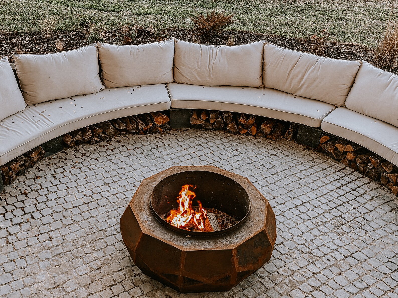 Steel Firepit 'diamond', Fire Pit, Firewood, Campfire, Outdoor, Grill ...