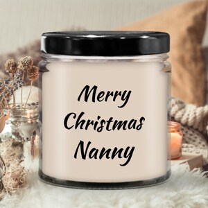 Merry Christmas Nanny Candle, Christmas Gift for Nanny, Long Distance ...