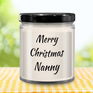 Merry Christmas Nanny Candle, Christmas Gift for Nanny, Long Distance ...