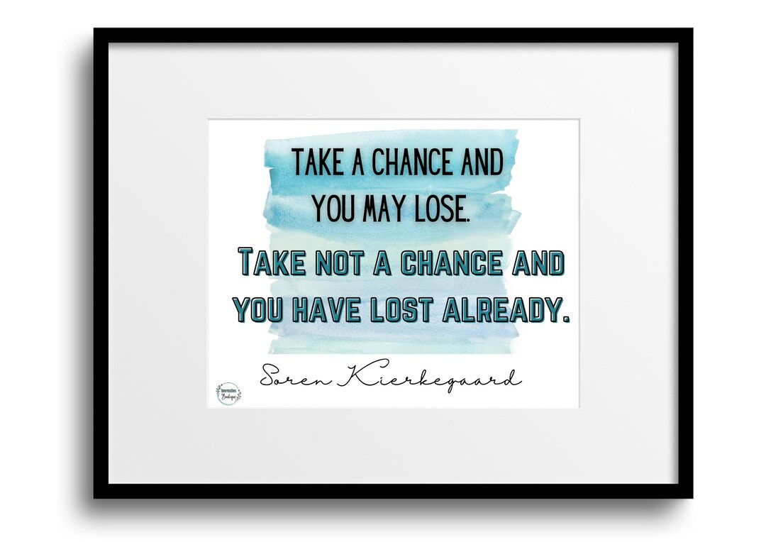 Motivational Watercolor Poster #5kierkegaard - Digital Download ...