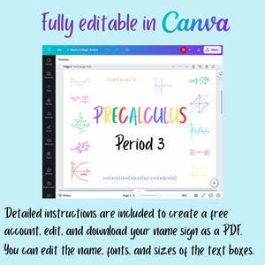 Mathematics Class Labels Bundle, Math Classroom Door Sign, Class Signs ...