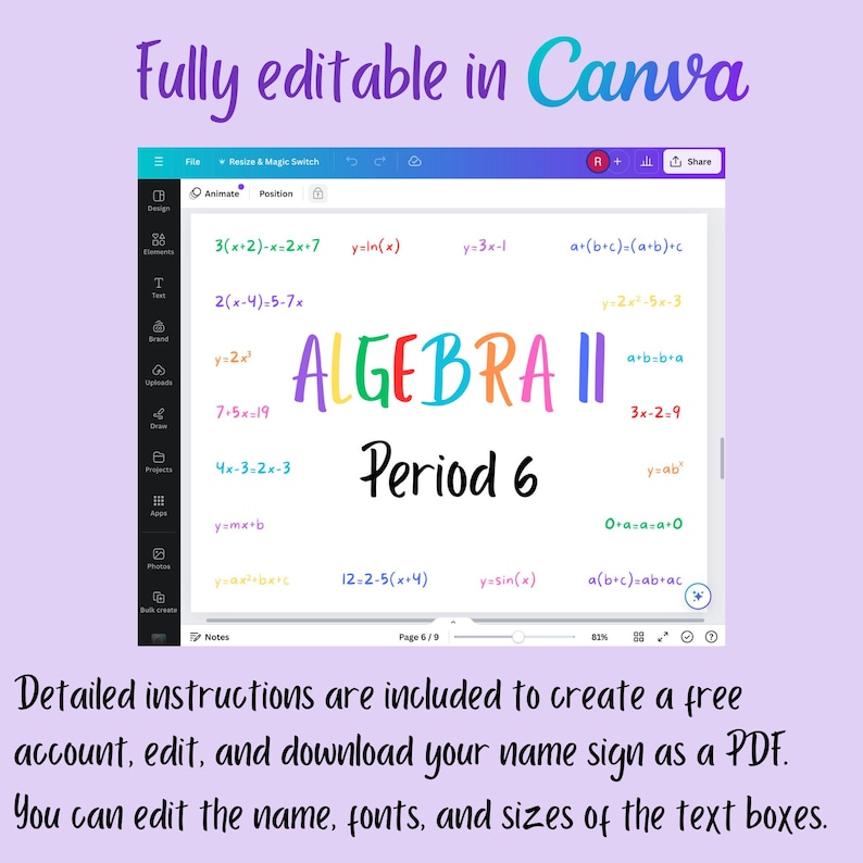 Algebra Classroom Sign, Math Classroom Door Sign, Class Labels ...