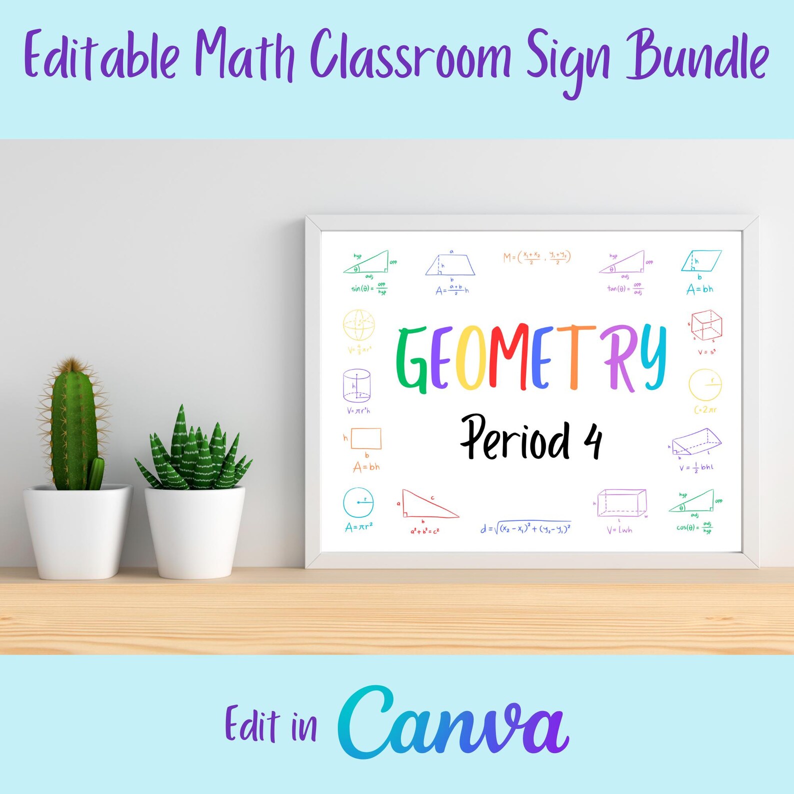 Mathematics Class Labels Bundle, Math Classroom Door Sign, Class Signs ...