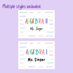 Algebra Classroom Sign, Math Classroom Door Sign, Class Labels ...