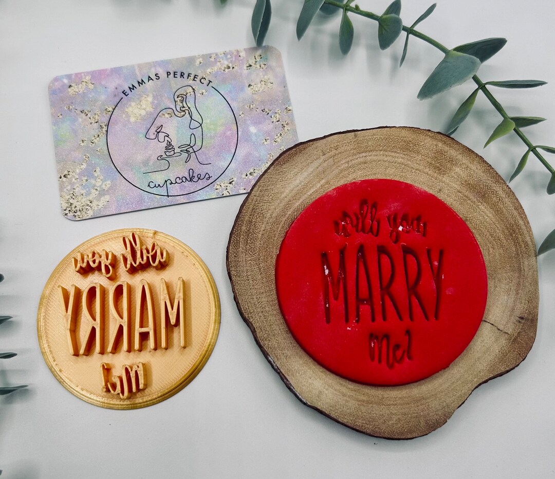 Will You Marry Me? - Fondant Icing Cookie Cupcake Stamp / Embosser - Etsy