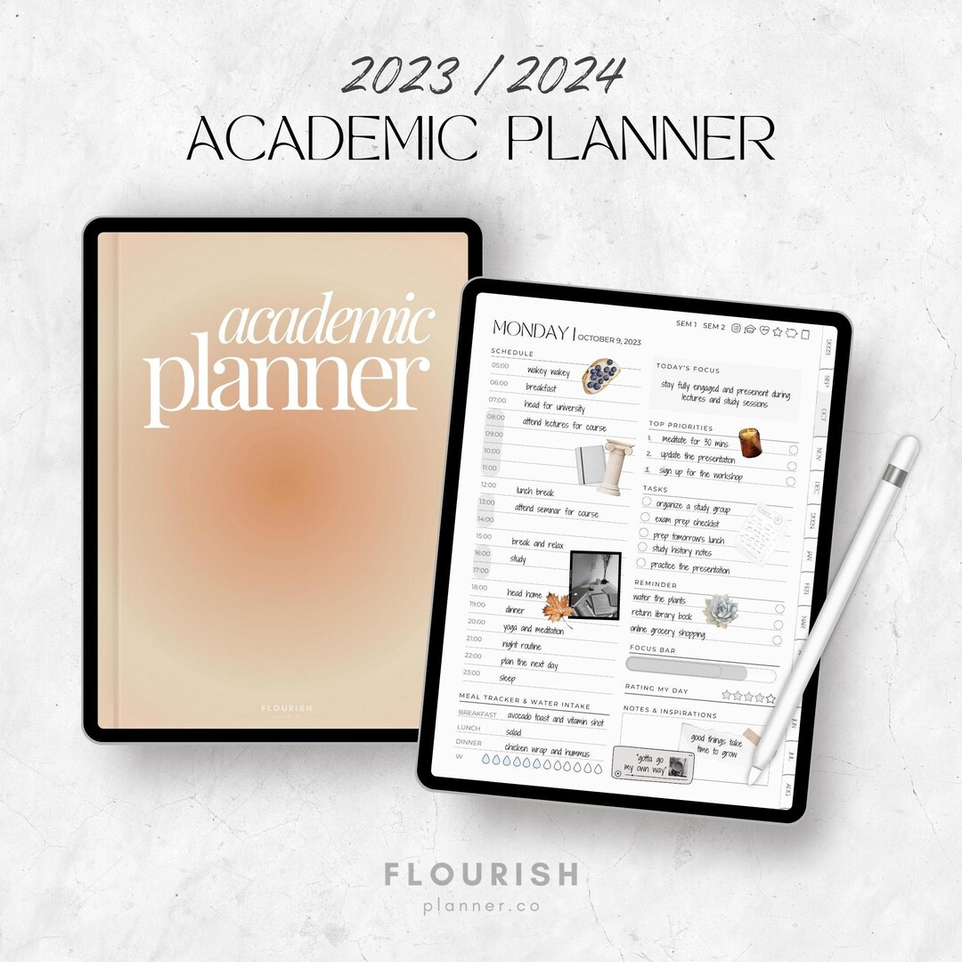 Academic Digital Planner I Student Planner 2023-2024 iPad Planner ...