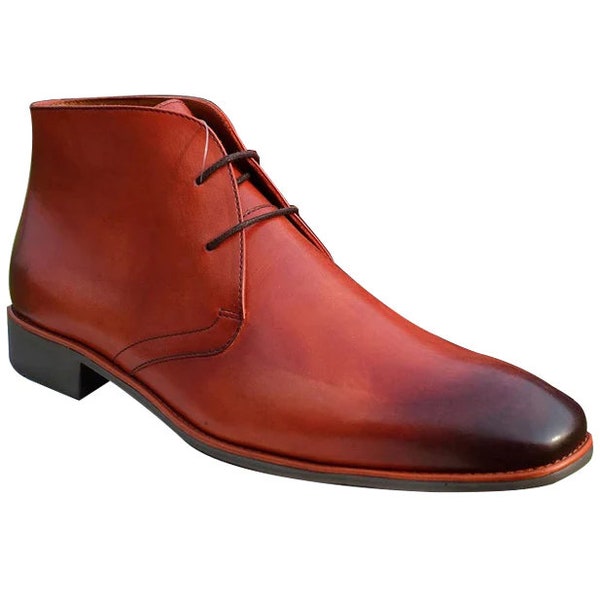 Red Chukka Boots - Etsy