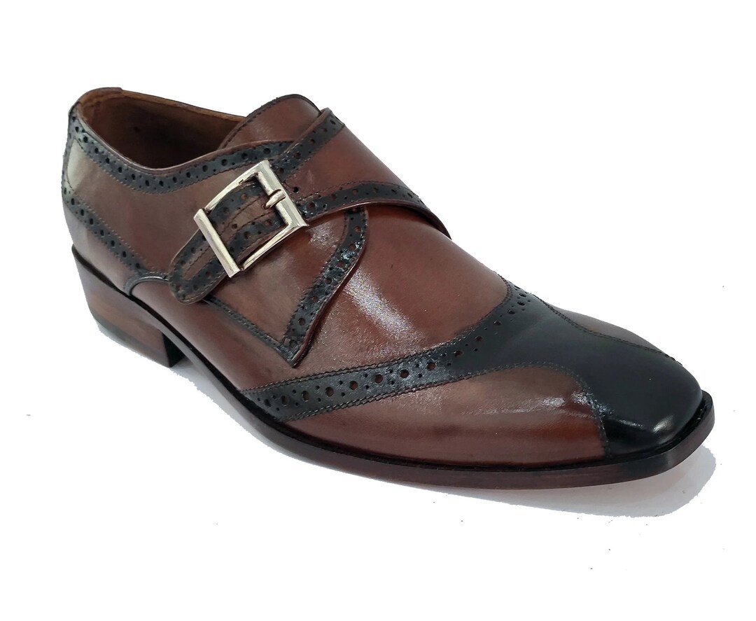 Johny Weber Handmade Brown Single Monk Strap Shoes - Etsy