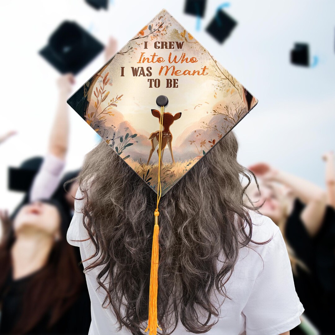 Bambi Graduation Cap Topper, Disney Bambi Grad Cap, I Grew Into Who I ...