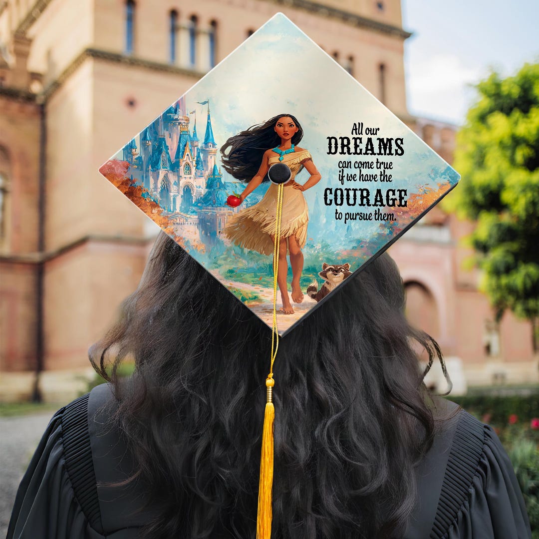 Pocahontas Graduation Cap Topper, Disney Pocahontas Grad Cap, All Our ...