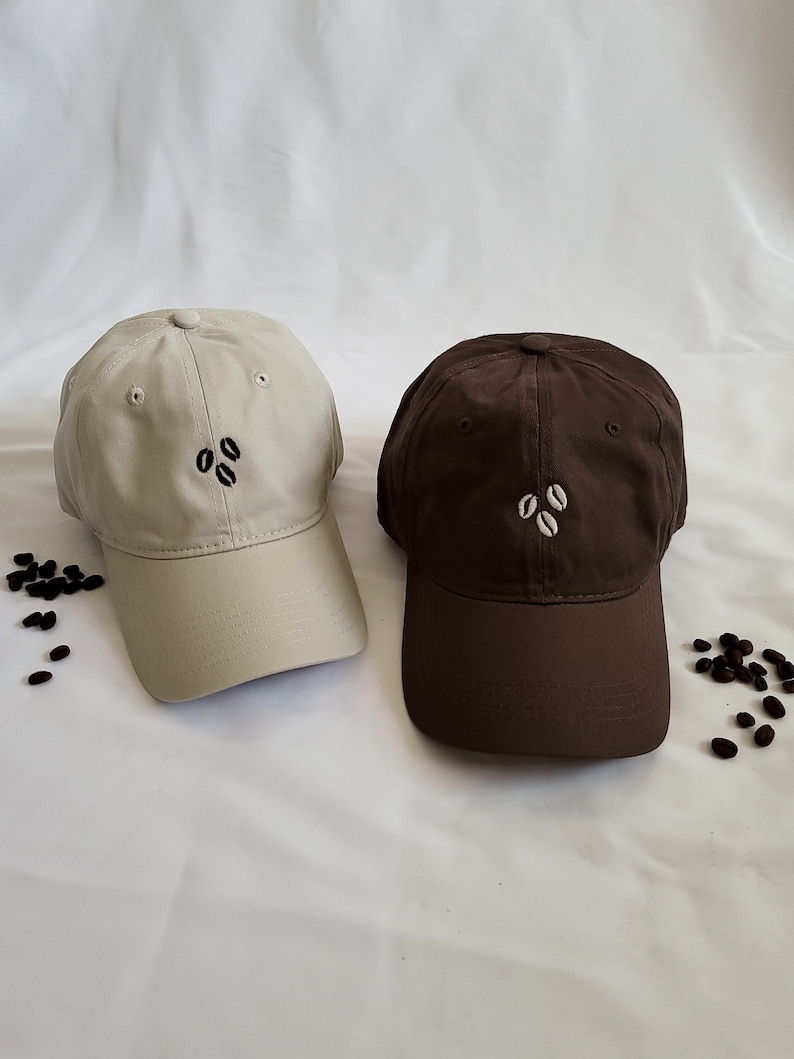 Coffee Bean Embroidered Hat - Etsy