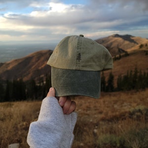 Pine Tree Embroidered Hat - Etsy