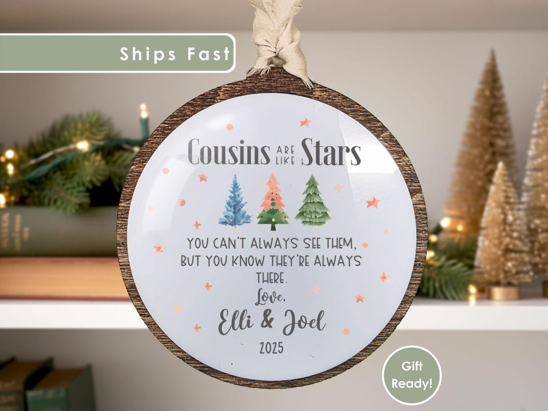 Christmas Cousin Ornament Personalized 2025, Custom Cousin Crew ...