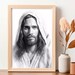 Jesus Portrait Chalk and Pencil Canvas, Christian Gifts, Faith Inspired ...