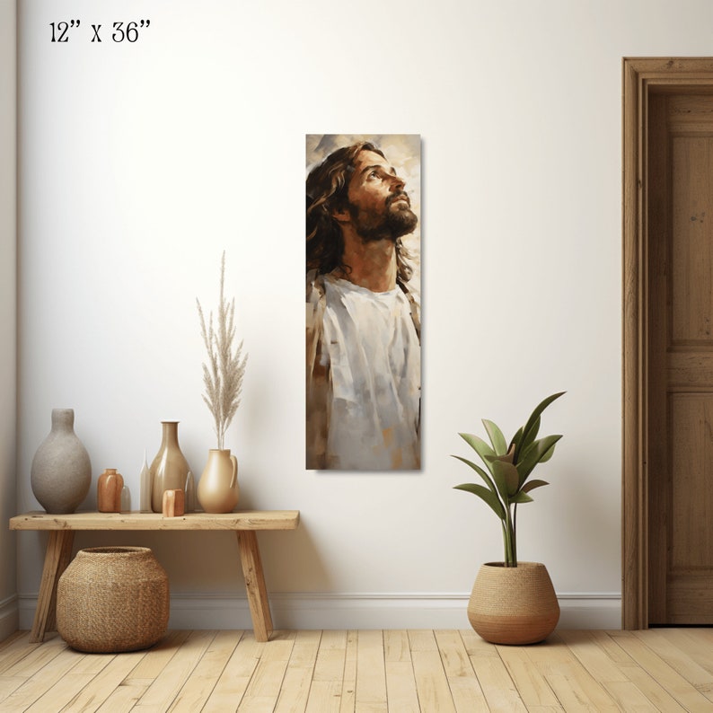 Jesus 'divine Gaze' Impasto Canvas Print: Christian Artwork - Etsy
