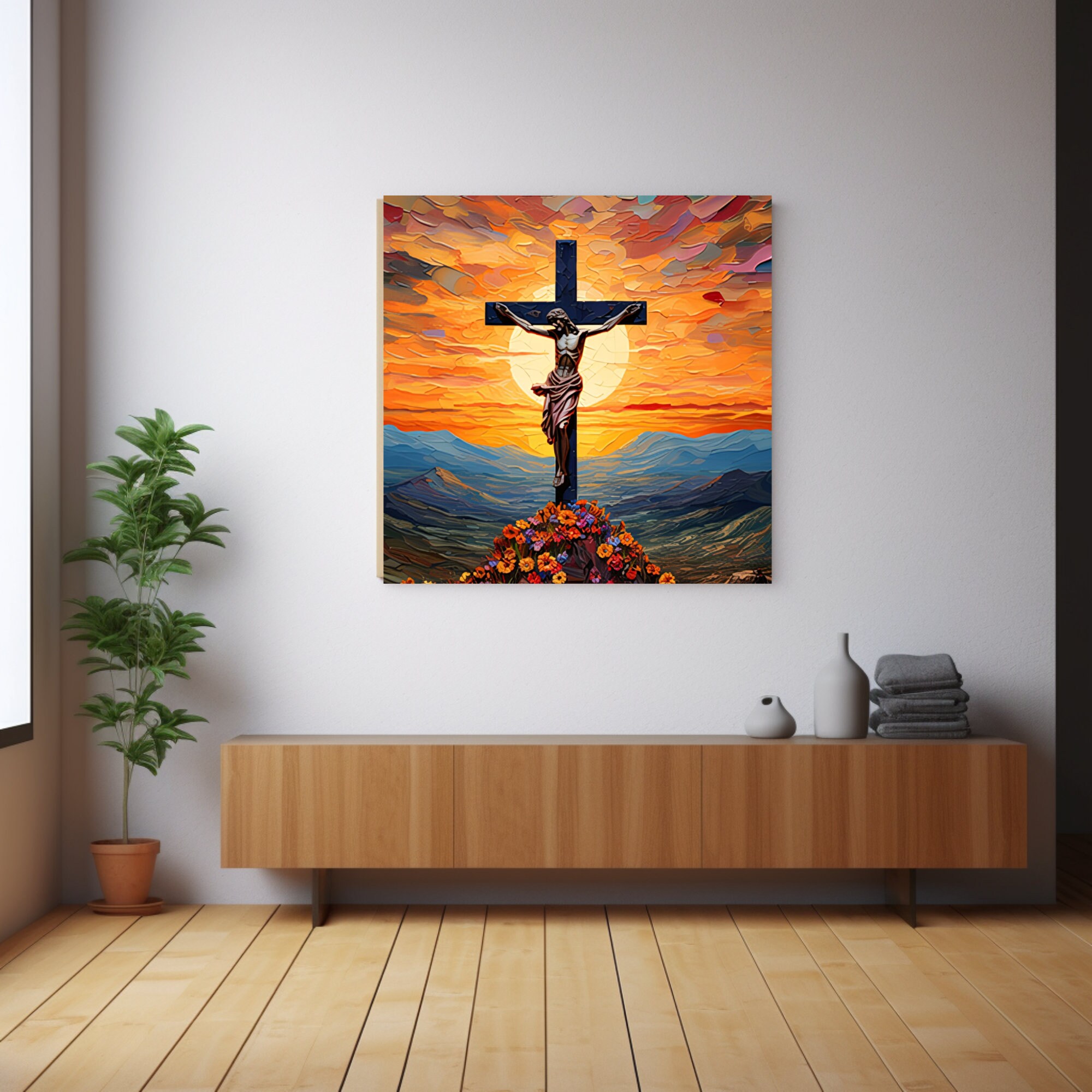 Jesus Christ Impasto Canvas Painting: Religious Christian Wall Art - Etsy