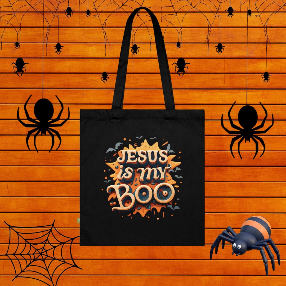 Jesus is My Boo Trick or Treat Bag, Recycled Cotton/poly Tote, Candy ...