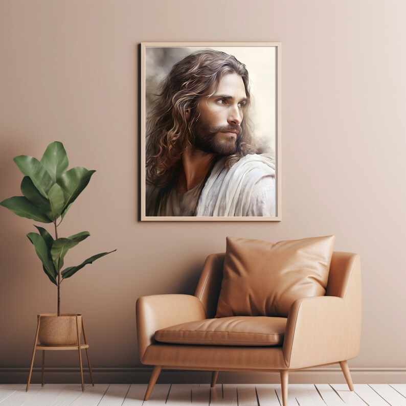Jesus Chalk Portrait: Christian Home Decor (digital Download) - Etsy