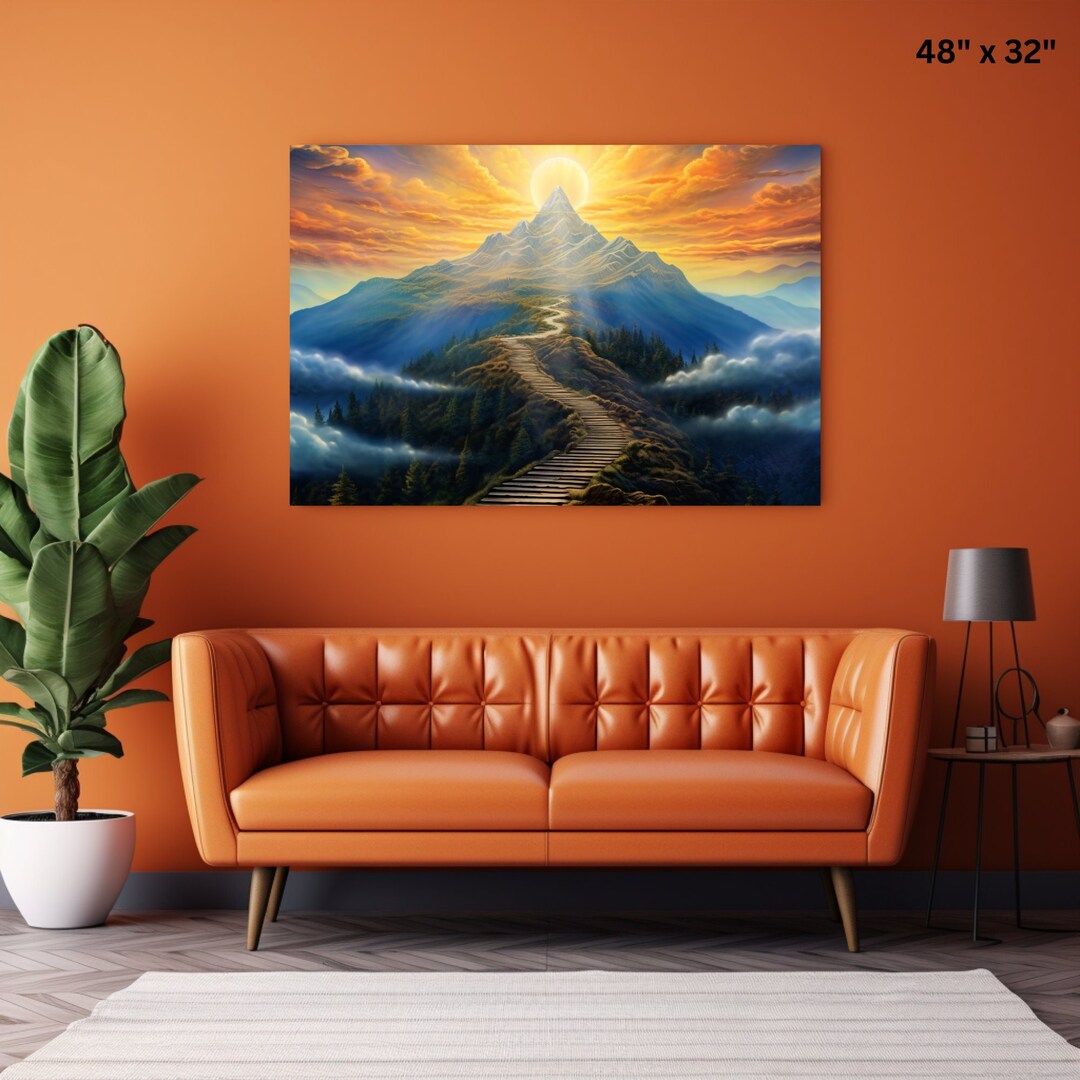Stairway to Heaven Canvas Print: Christian Theme Meditation Room Art - Etsy