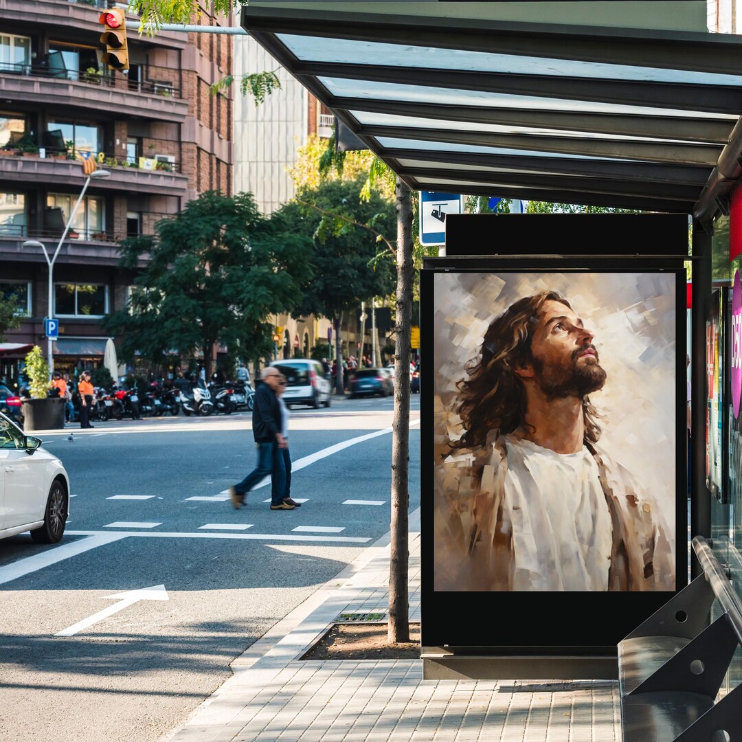 Jesus "divine Gaze" Digital Print, Living Room Christian Artwork ...