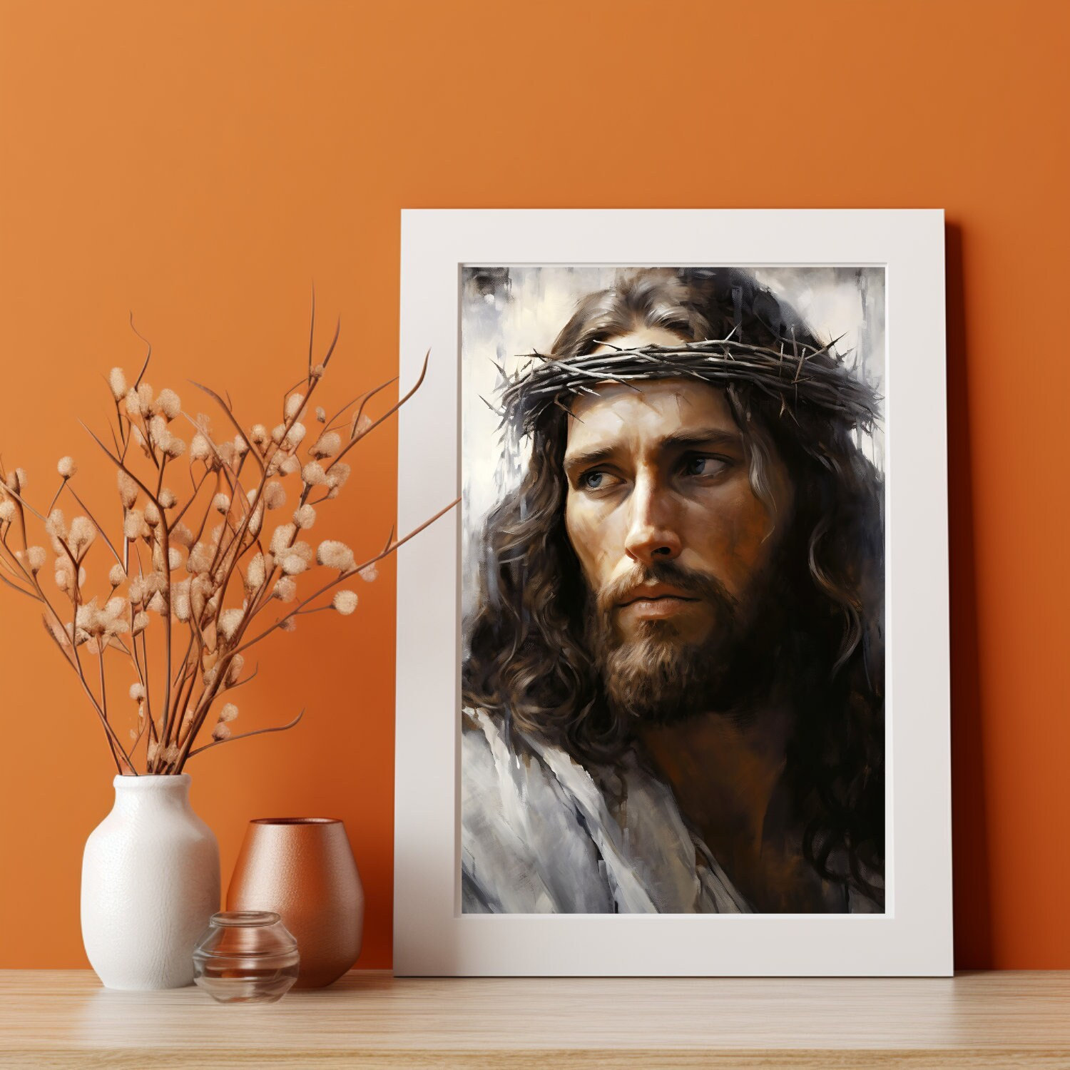 Beautiful Jesus Portrait, Digital Print, Inspirational Christian ...