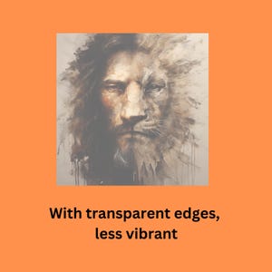 Christian Sticker, Split Face Lion and Jesus Christ Abstract Painting ...