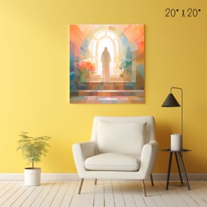 Jesus let There Be Light Canvas Print Artwork, Genesis Bible Verse ...