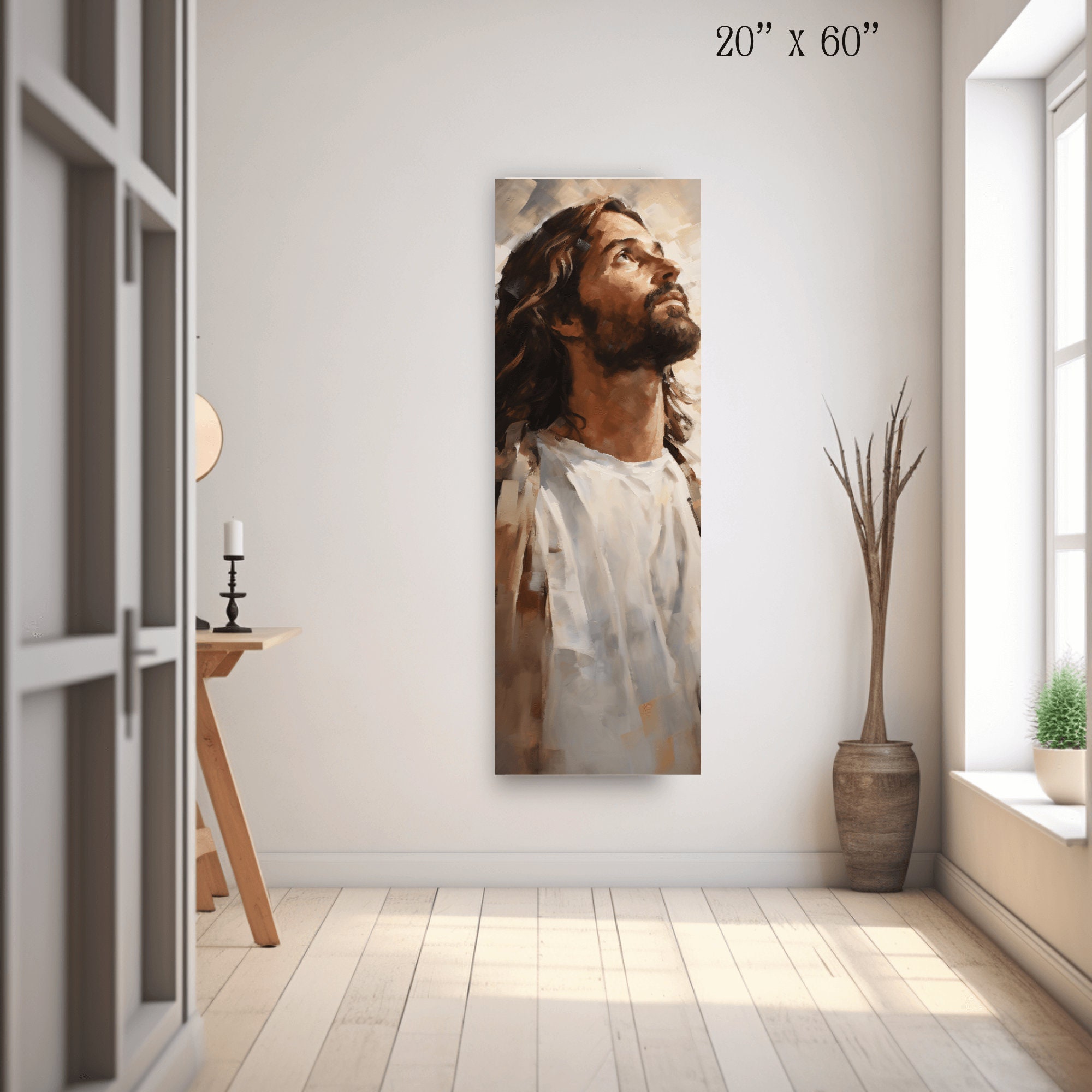 Jesus 'divine Gaze' Impasto Canvas Print: Christian Artwork - Etsy