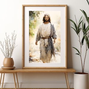 Path of Grace, Jesus Painting, Digital Download, Jesus Portrait ...