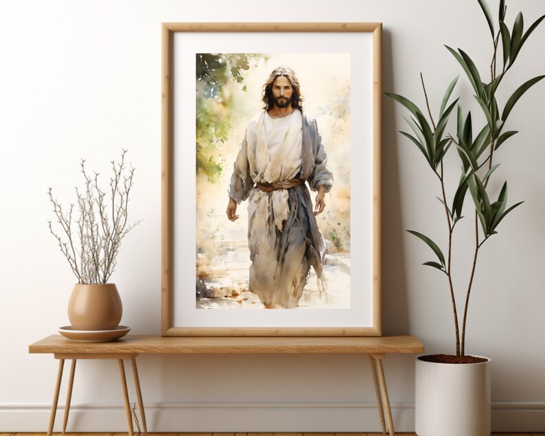 Path of Grace, Jesus Painting, Digital Download, Jesus Portrait ...