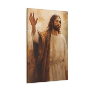 Jesus "highest Reverence" Canvas Painting, Christianity Gifts, Faith ...