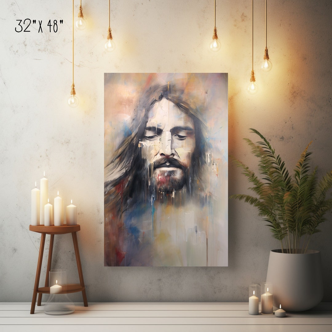 Jesus Christ Canvas Art: Dreamy Impressionistic Religious Decor - Etsy