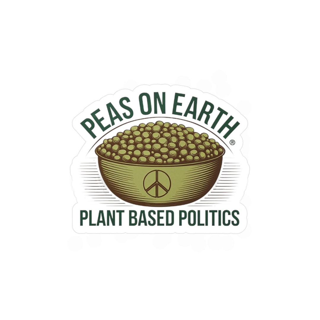 Peas on Earth Kiss-cut Vinyl Decal for Vegans, Eco-friendly, Christian ...