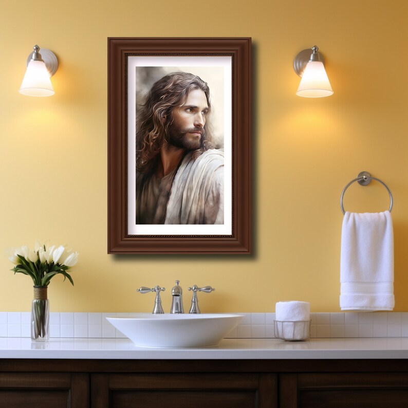 Jesus Chalk Portrait: Christian Home Decor (digital Download) - Etsy