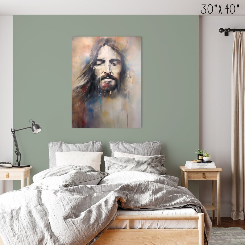 Jesus Christ Canvas Art: Dreamy Impressionistic Religious Decor - Etsy