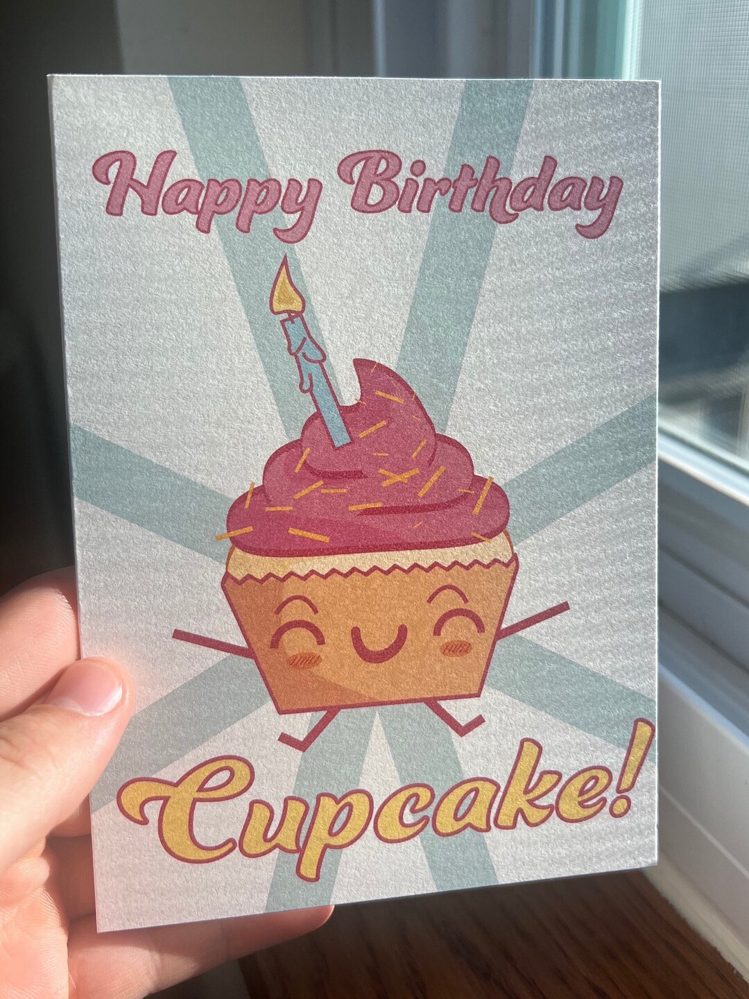 Happy Birthday, Cupcake Birthday Card Card for Daughter Card for Son ...