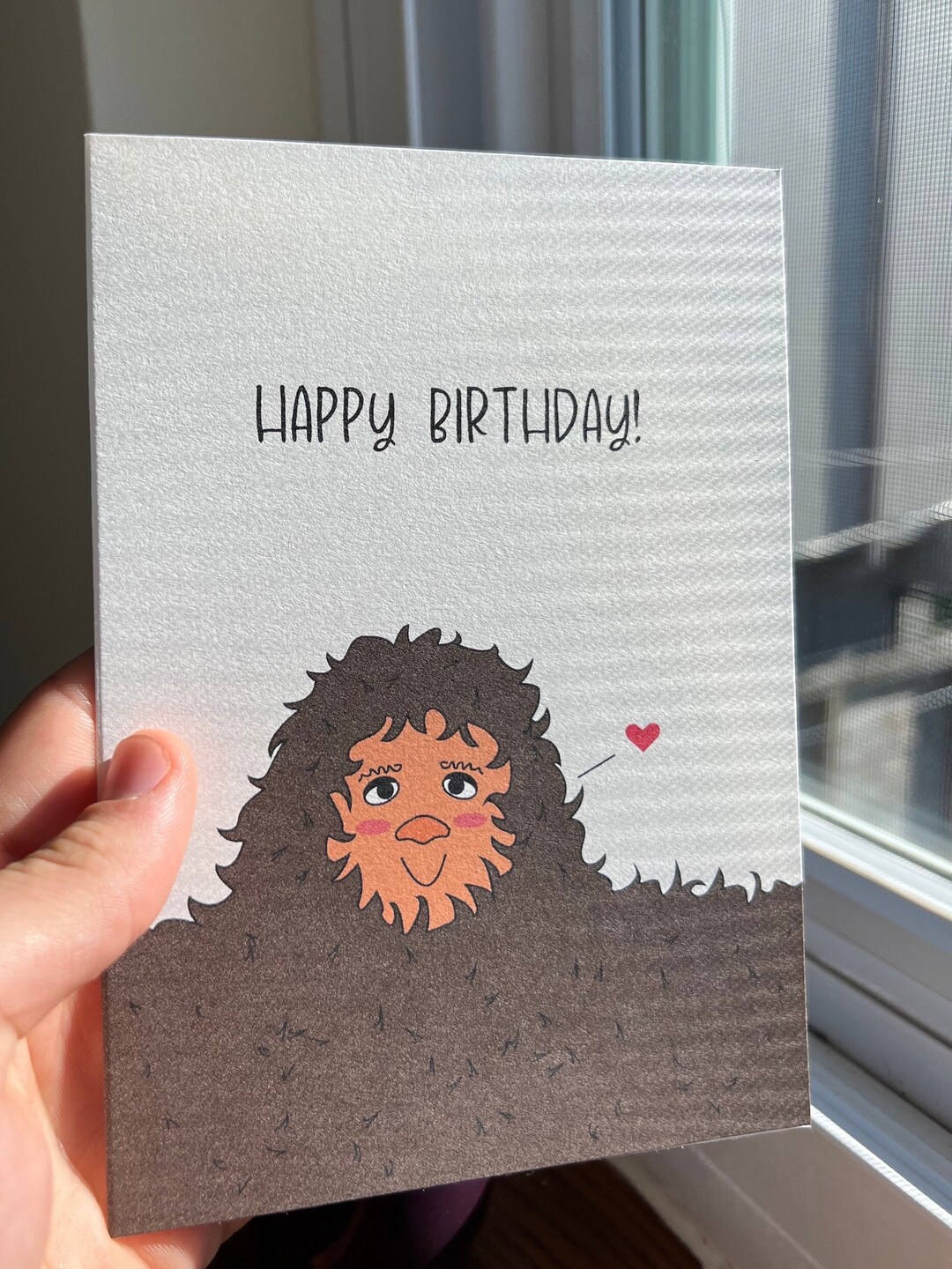 Bigfoot Birthday Card Bigfoot Art Big Foot Card Mythical Card Bigfoot ...
