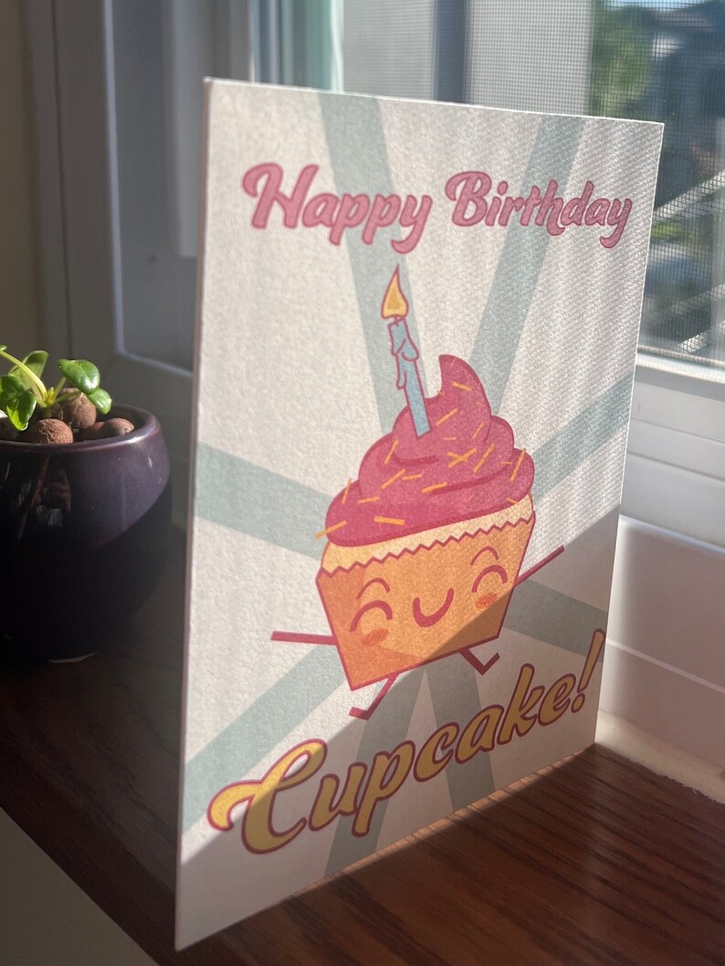 Happy Birthday, Cupcake Birthday Card Card for Daughter Card for Son ...