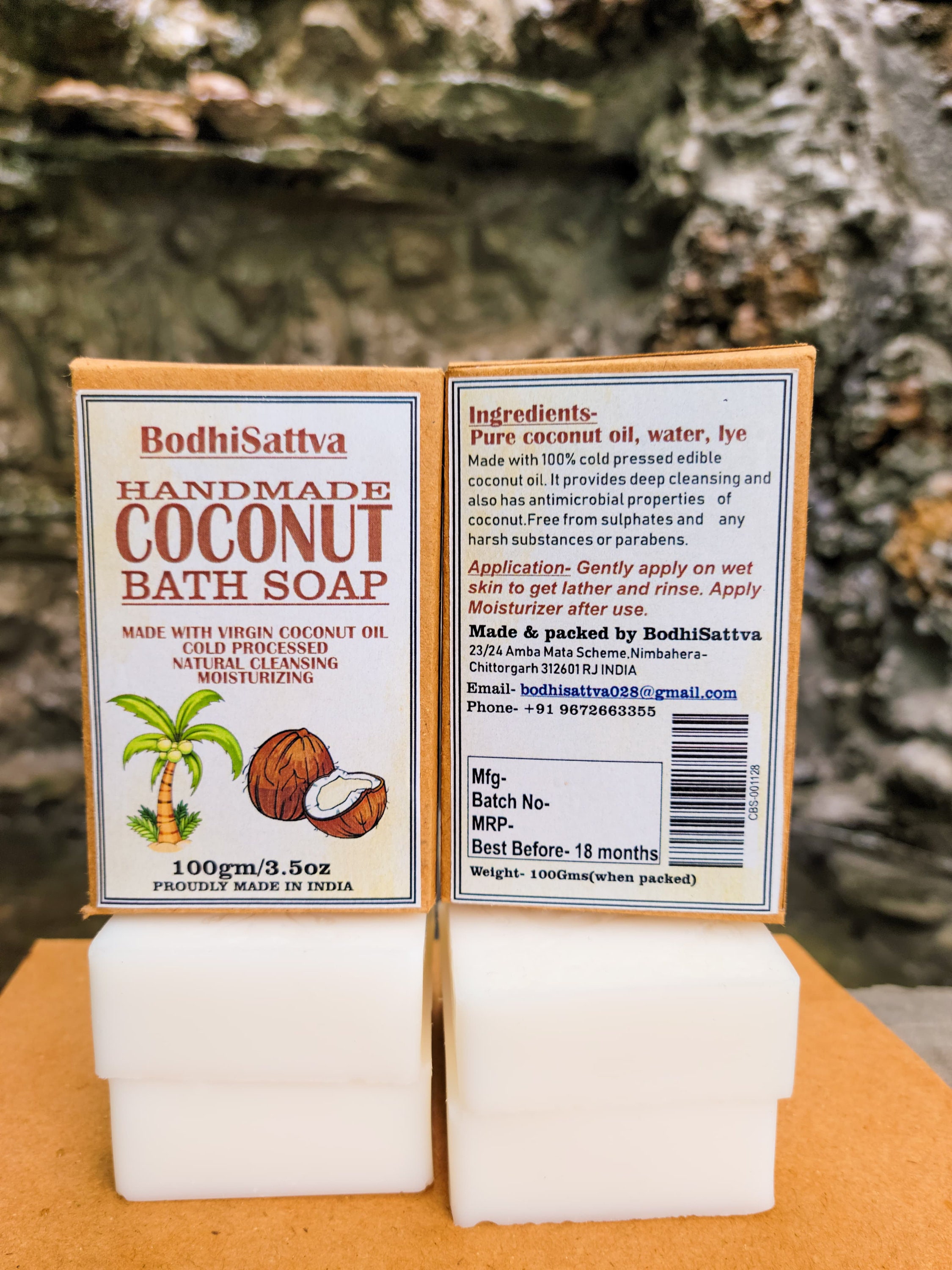 Organic Coconut Soap-3 Bars, Natural Coconut Soap Made With Virgin ...