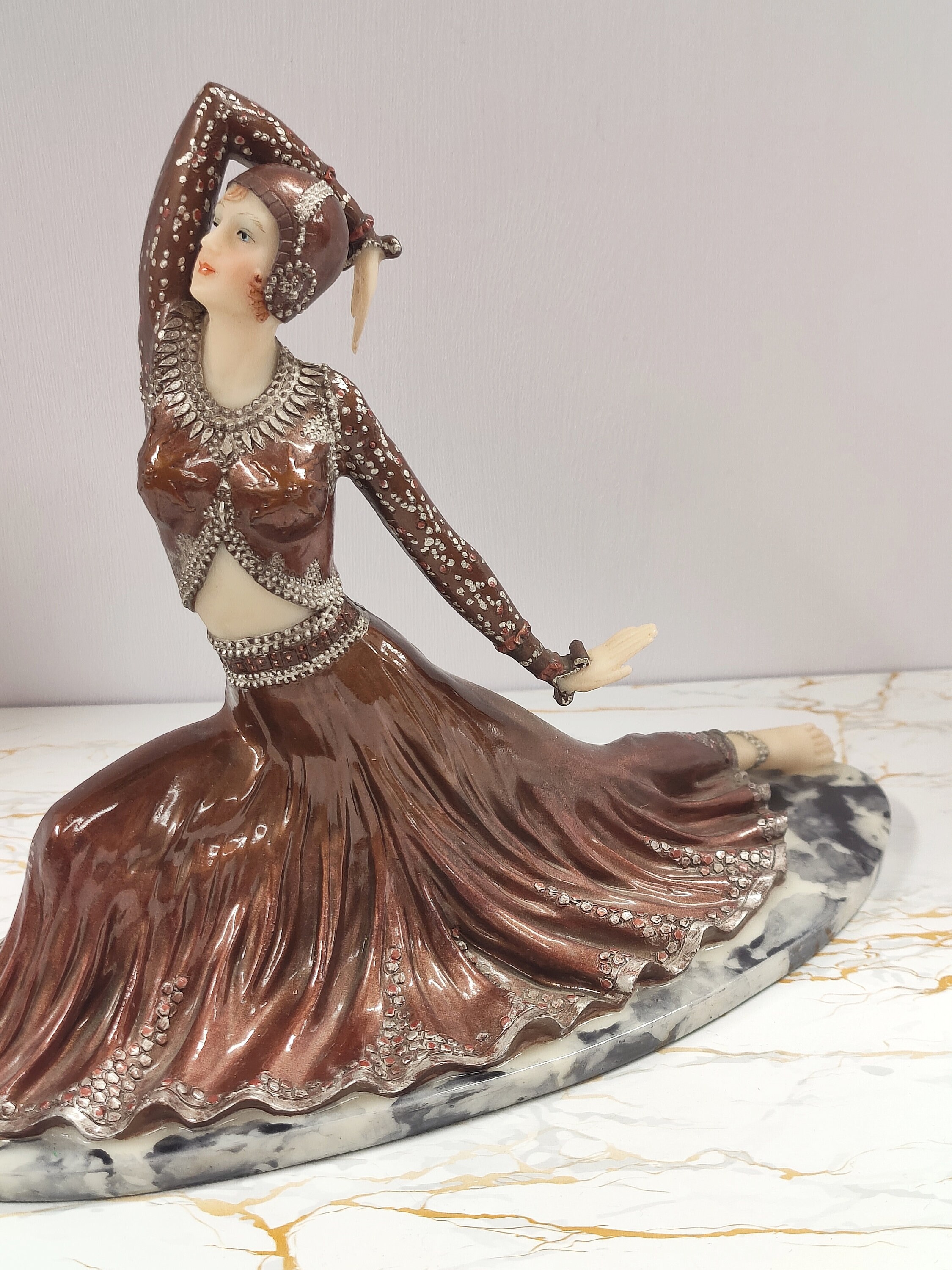 Art Deco Figurine Dancing Lady Demetre Chiparus Inspired 'clara' Statue ...