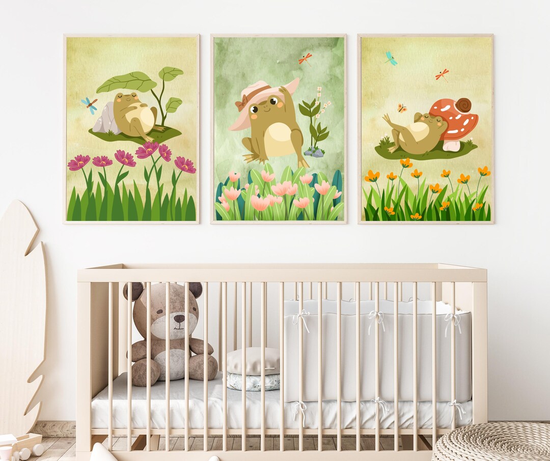 Frog Decor - Cute Frog Art Print for Nursery, Baby Room and Kids, Frog ...