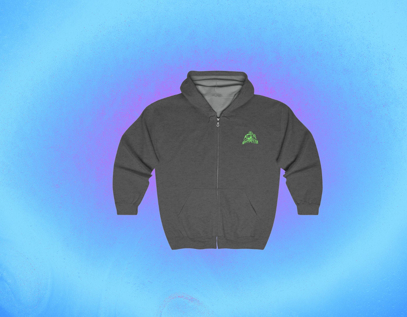 Alien Abstraction, Jacket, Hoodie, Full Zip Hooded Sweatshirt, Zipper ...