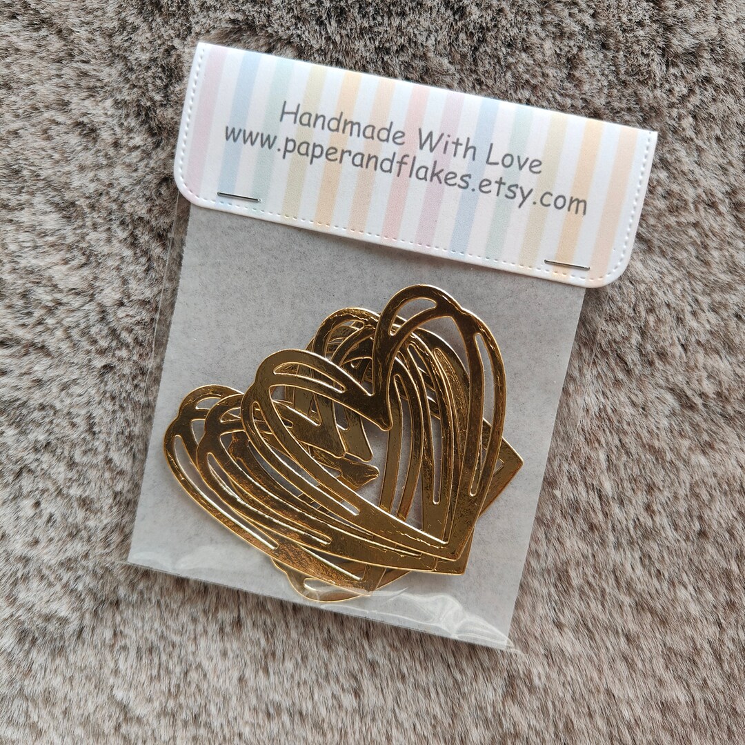 Heart Shape Paper Cut Out, 5pc Heart Paper Die Cuts Heart Embellishment ...