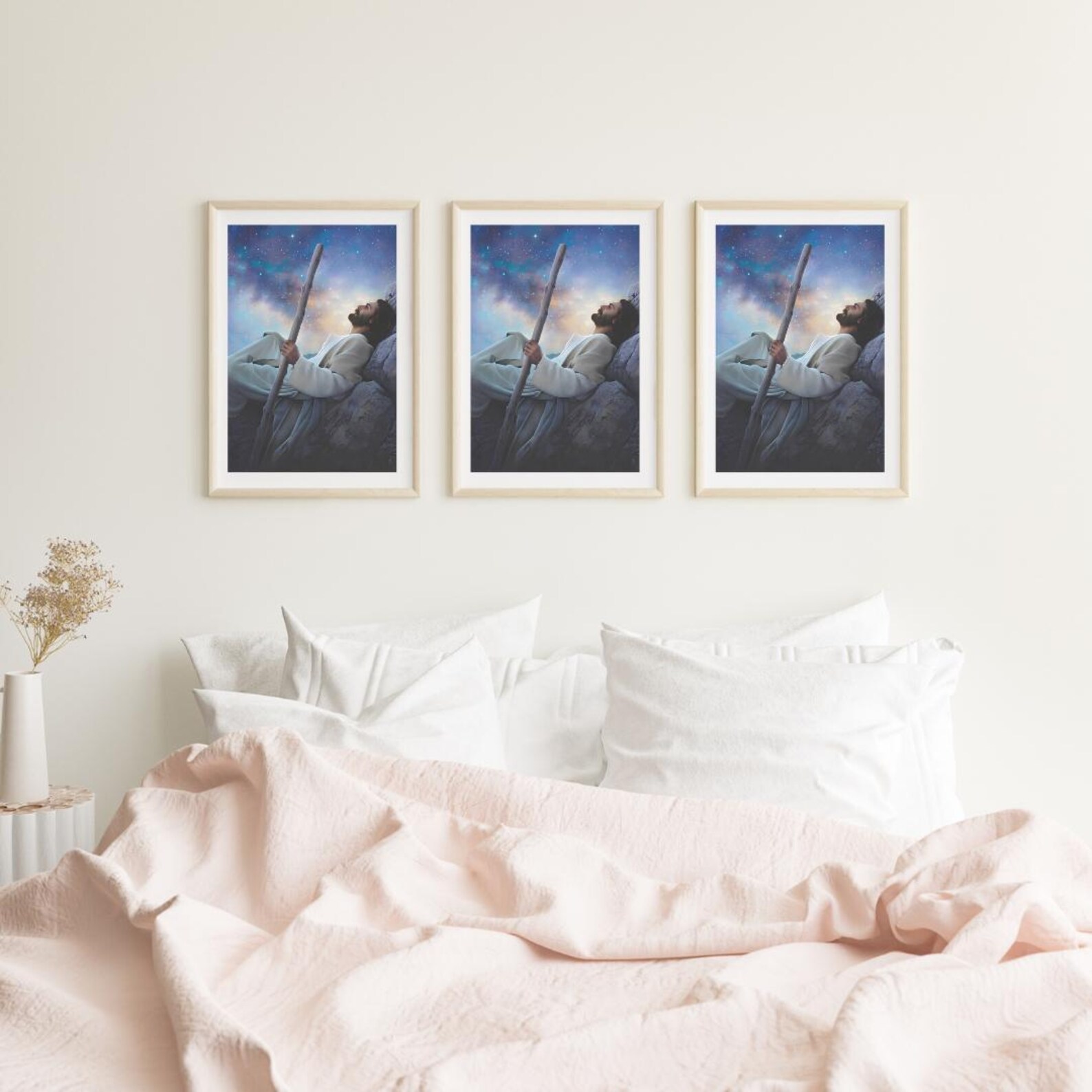 Jesus Christ Under Starry Sky, Printable Wall Art, Night Christian ...