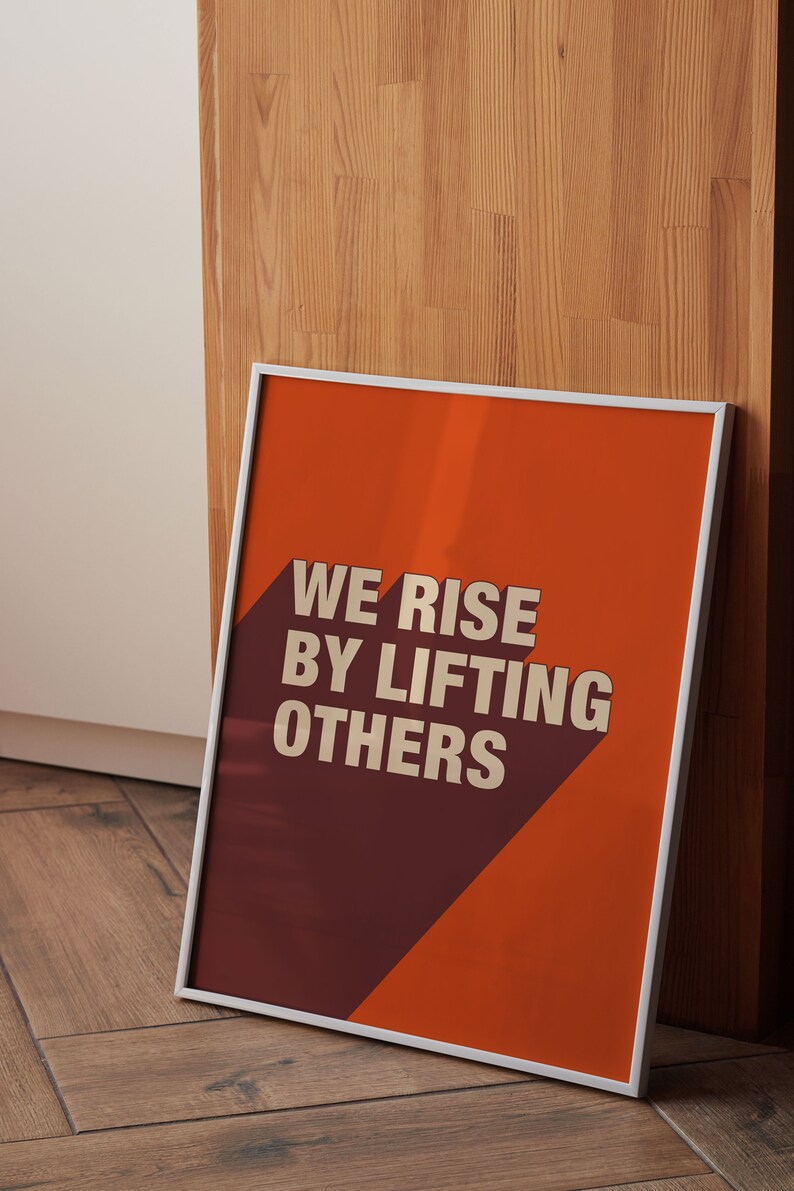 Diversity Poster, We Rise by Lifting Others, Retro Classroom Decor ...