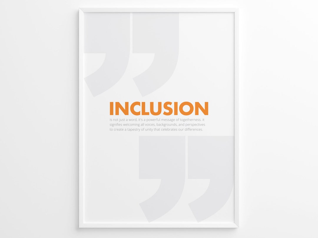 Inclusion Poster, Diversity, Classroom Decor, Classroom Poster ...