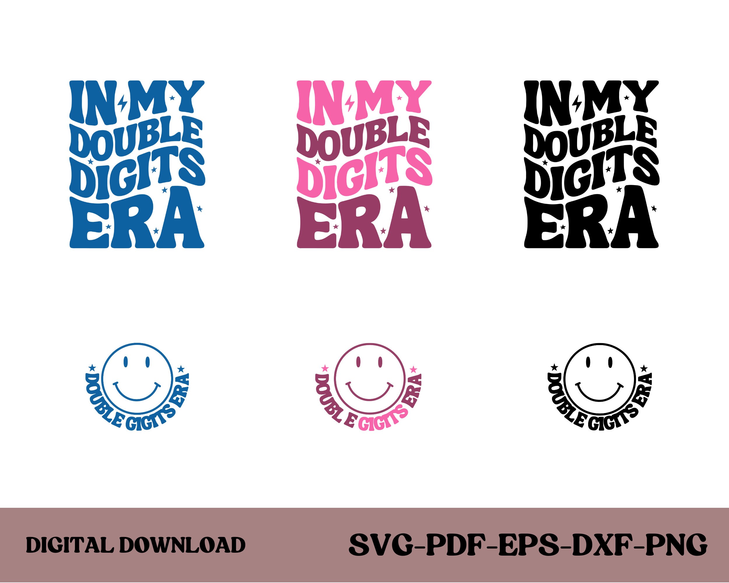 In My Double Digits Era Bundle, Double Digits SVG, Ten Birthday Svg ...