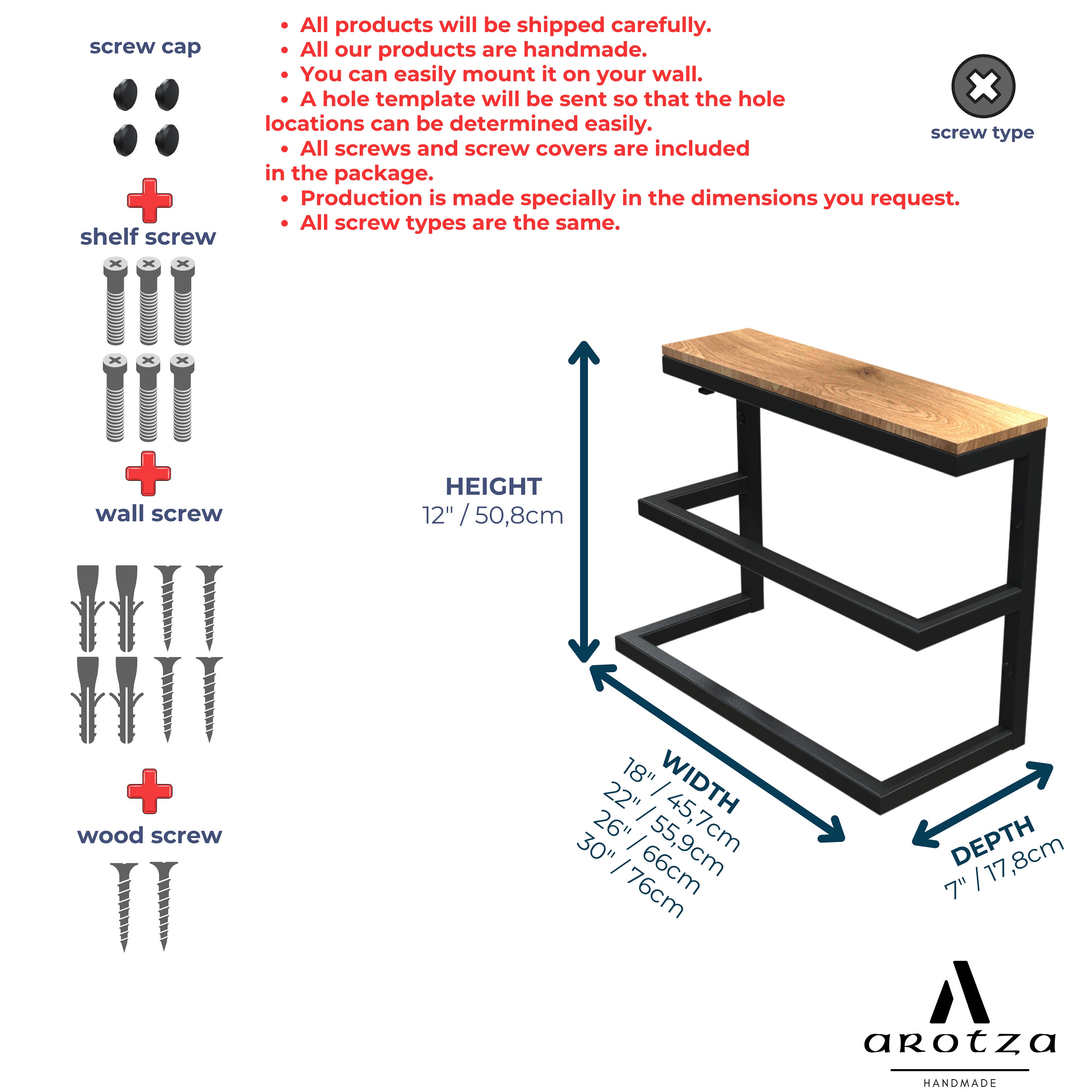 Modern Bathroom Towel Rack With Shelf, Select Size & Wood Finish, Wall ...